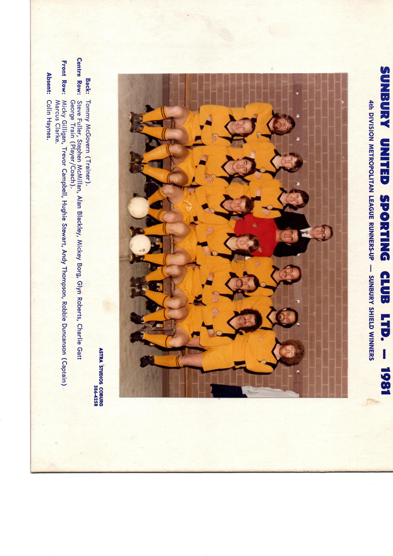 History - Sunbury United Football Club - Northwest Melbourne Soccer