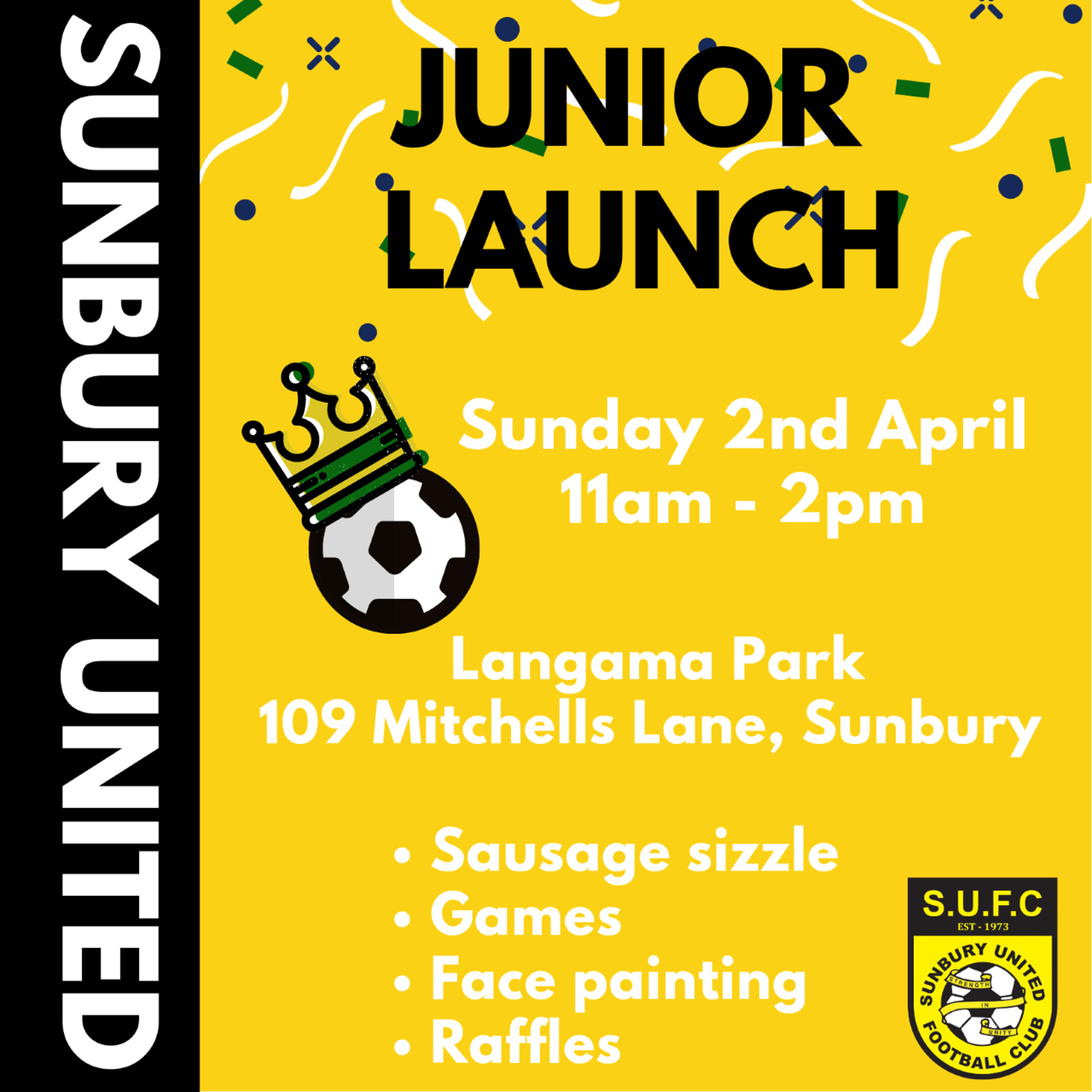 Junior Season Launch 2nd April 2023! - Sunbury United Football Club ...